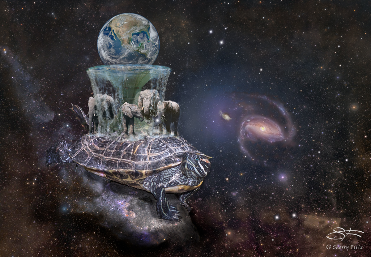 Turtle & Elephants Holding up the World – Sherry Felix – port4u
